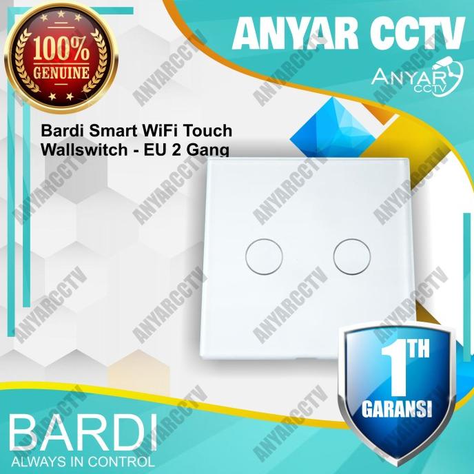 Jual Bardi Smart WiFi Touch Wallswitch - EU 2 Gang - Putih / Hitam | Shopee Indonesia