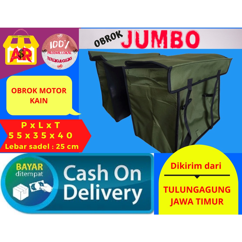 Jual AR Tombong motor kain terpal JUMBO Bronjong Krombong Keranjang ...