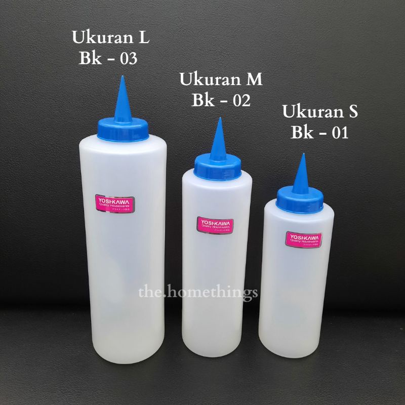 Jual BOTOL KECAP PLASTIK YOSHIKAWA MINOWA UKURAN S, M, L / BOTOL SAUS ...
