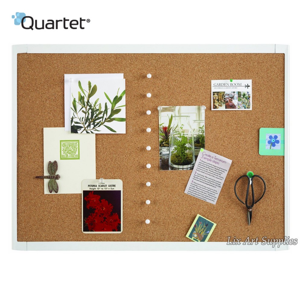 Jual QUARTET White Frame Cork Board 43 x 58 cm (Cork board / Soft board ...