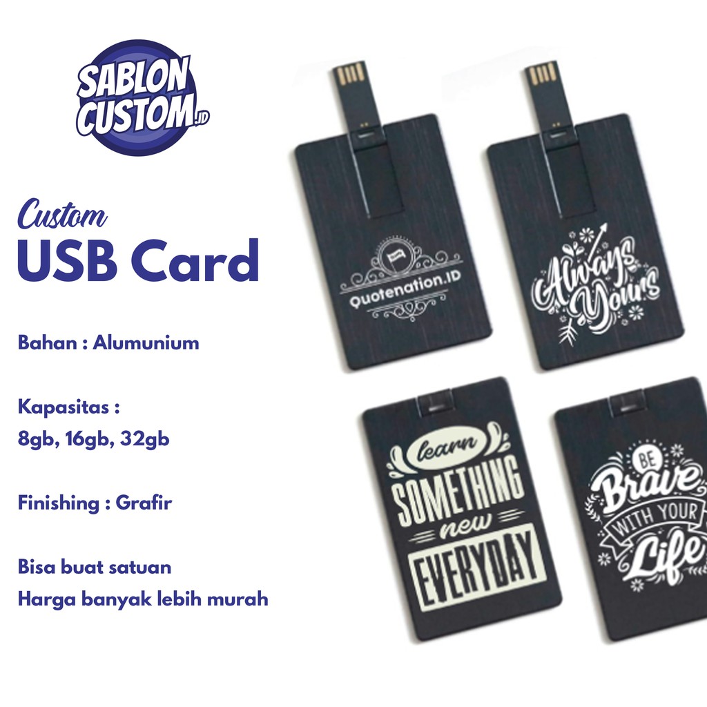 Jual Custom USB / Custom Flashdisk / Usb Card/ Flashdisk Kartu Custom ...