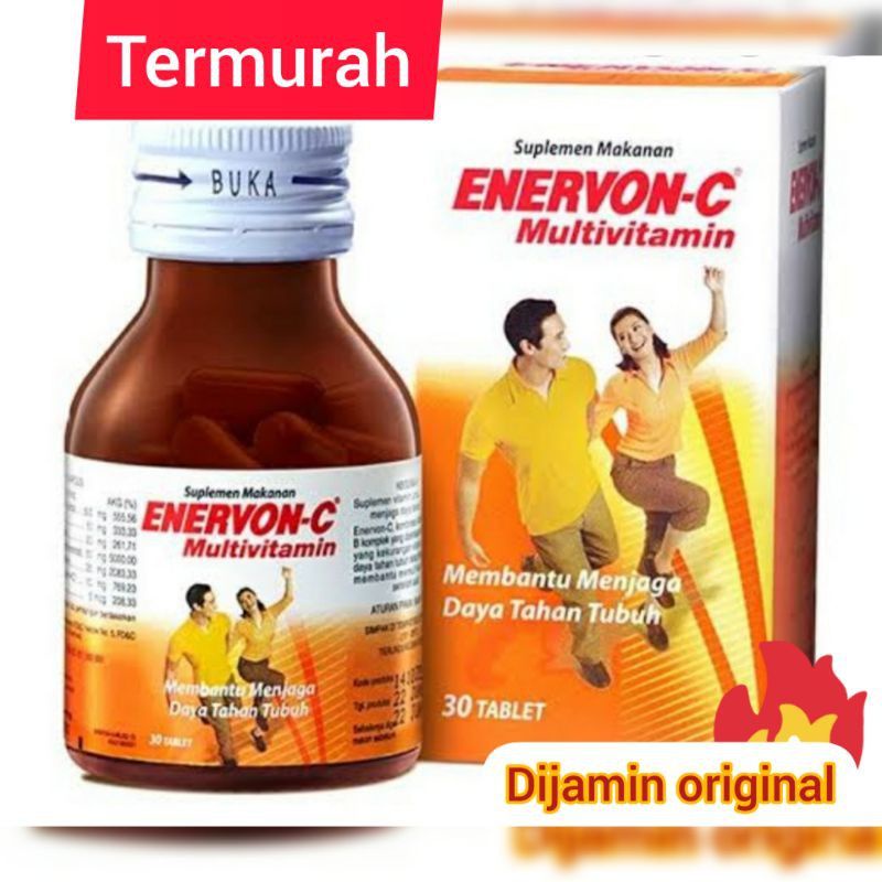 Jual Enervon C / Enervon Active Tab isi 30 tablet kemasan botol ...