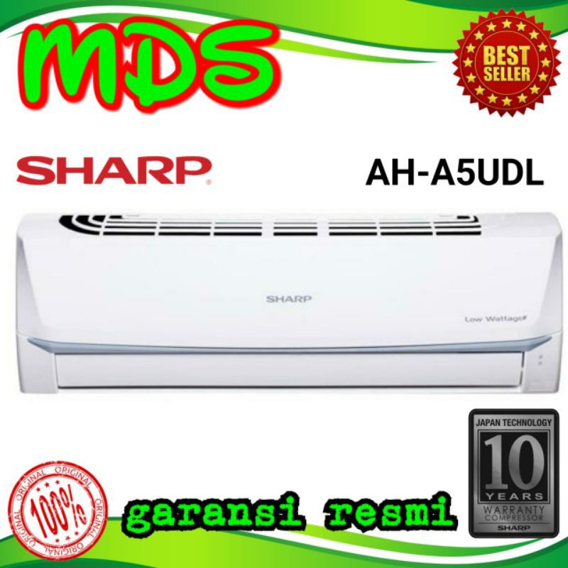 Jual AC SHARP + PASANG INSTALASI AH - 5 UDL 1/2 PK low Watt | Shopee Indonesia