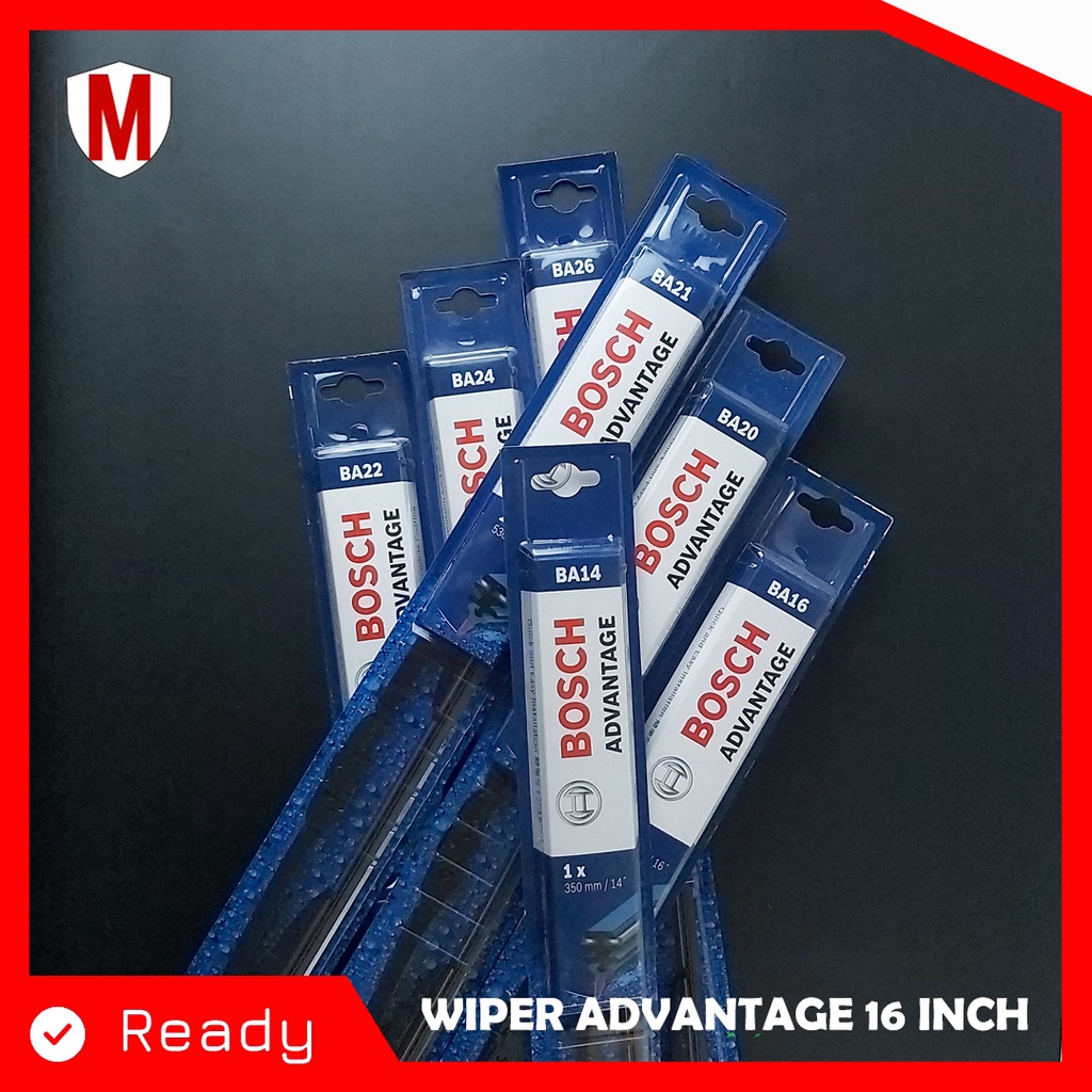Jual Wiper Blade Bosch Advantage 14" 16" 17" 18" 19" 20" 21" 22" 24" 26 Inch | Shopee Indonesia