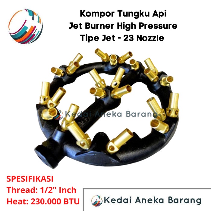 Jual Kompor Jet 23 Nozzle Burner Tungku Api High Pressure Tekanan ...