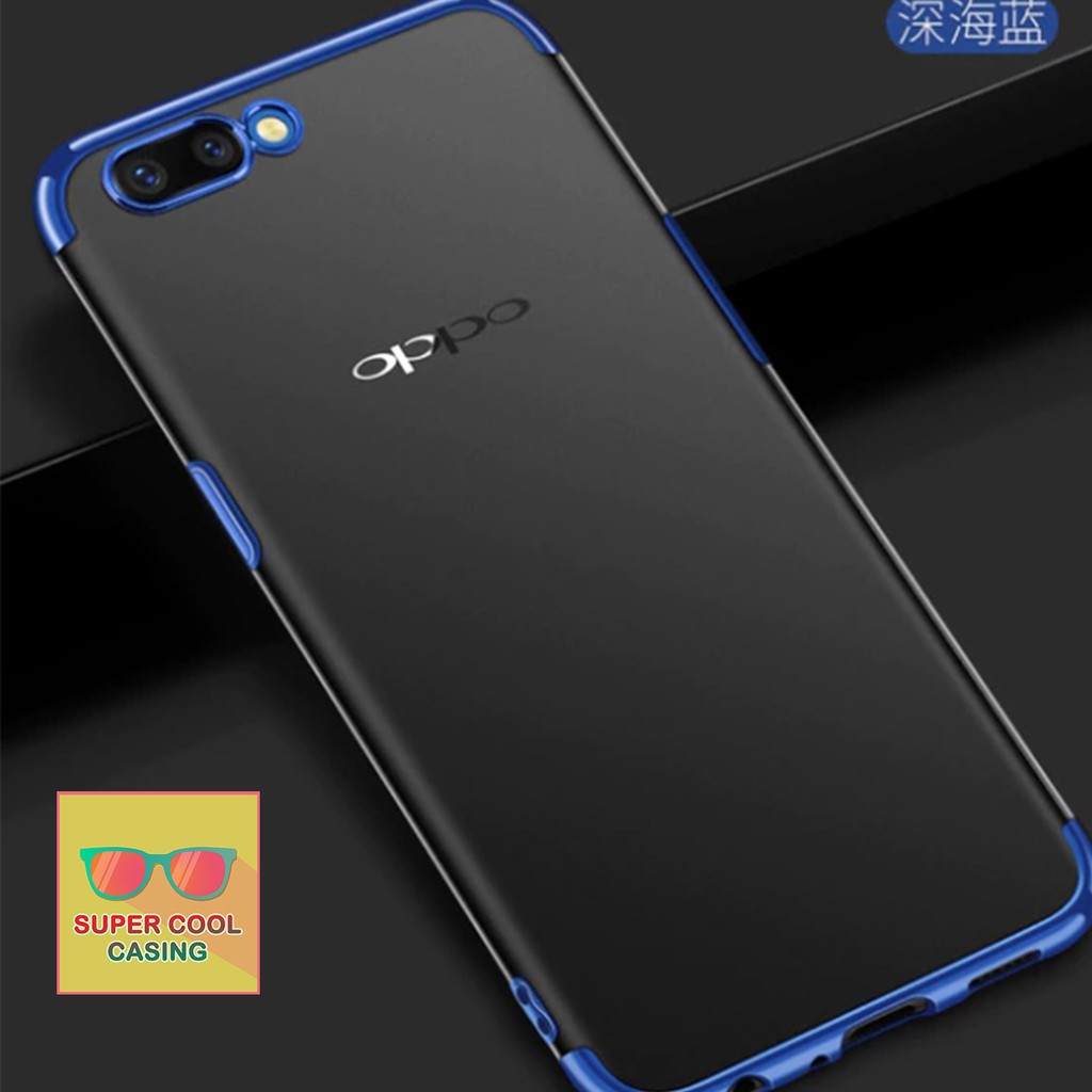 Jual SPC_51 Casing OPPO F9 Shiny Electro Plating Clear Chrome Softcase ...