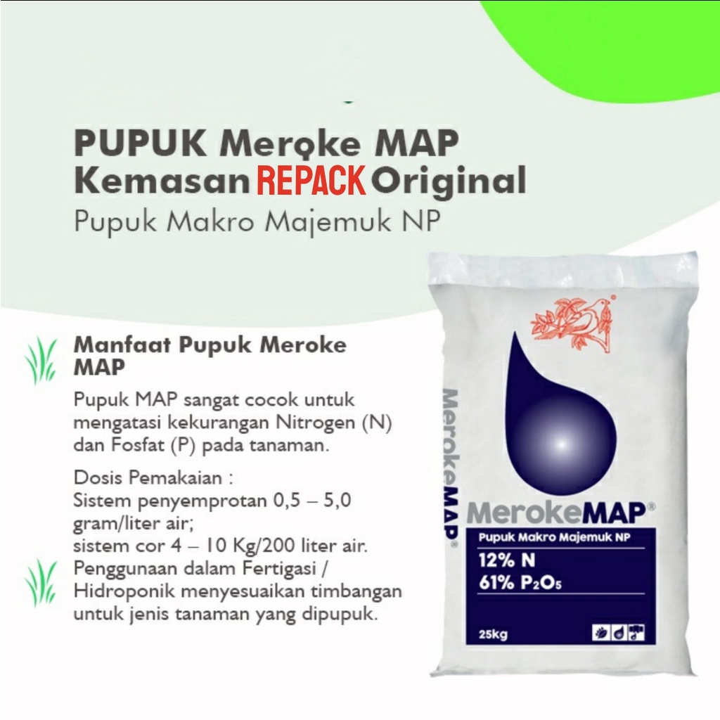 Jual Pupuk Hidroponik Meroke MAP Kemasan repack 500gr Original Pabrik ...