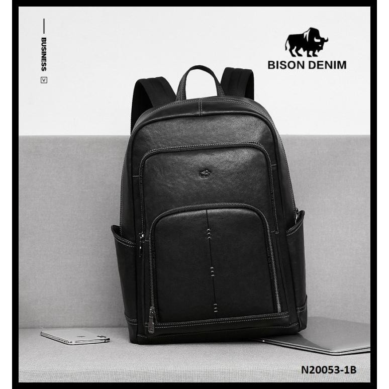 Jual BISON DENIM-TAS RANSEL / BACKPACK PRIA KULIT SAPI NEW STYLE N20053 ...