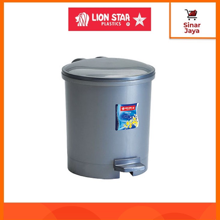 Jual LION STAR C-12 Round Step on Dustbin 5 Litres (Tempat Sampah Injak ...