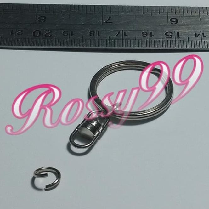 Jual IDY9 RING GANTUNGAN KUNCI 3CM TEBAL PIPIH GEPENG RANTAI PUTAR PLUS ...