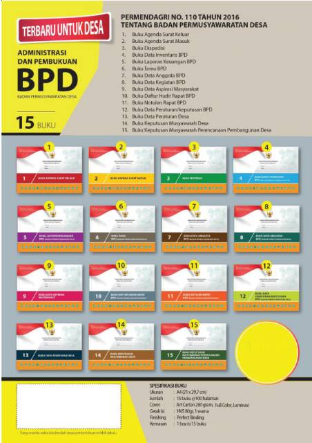 Jual Buku Form Administrasi dan Pembukuan BPD - Badan Permusyawaratan ...