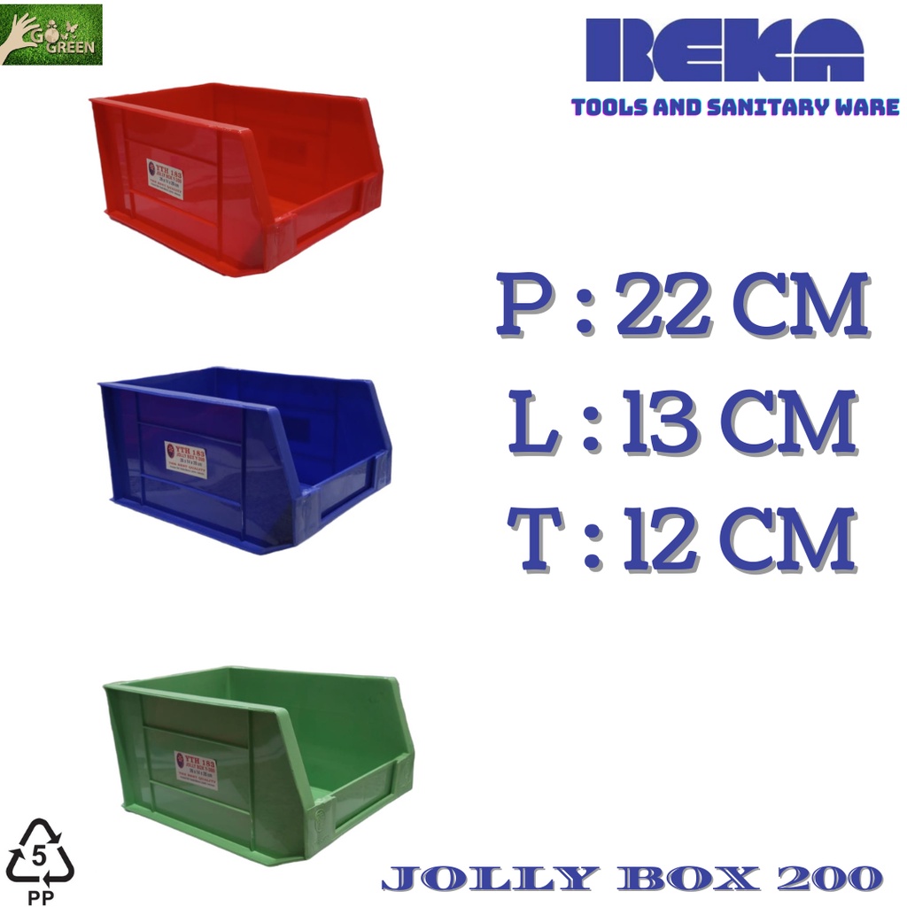 Jual Jolly Box 200 / Keranjang Susun / Keranjang Sparepart / Perkakas ...