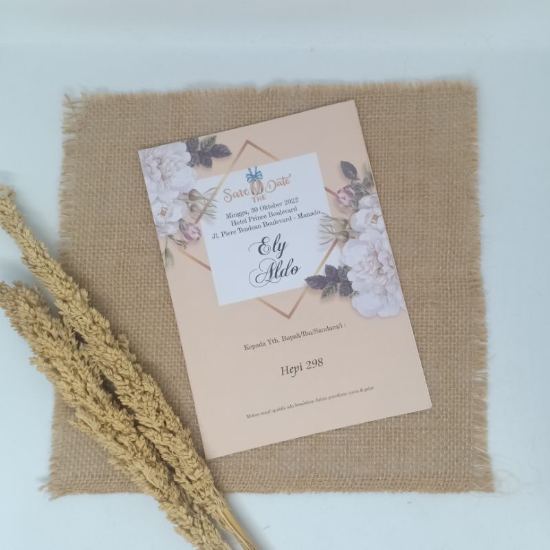 Jual Undangan Pernikahan Rustik Murah Kekinian Unik [Kode: HEPI 298 ...