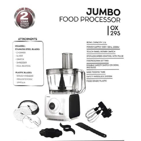 Jual Oxone OX-295 Jumbo Food Processor | Shopee Indonesia