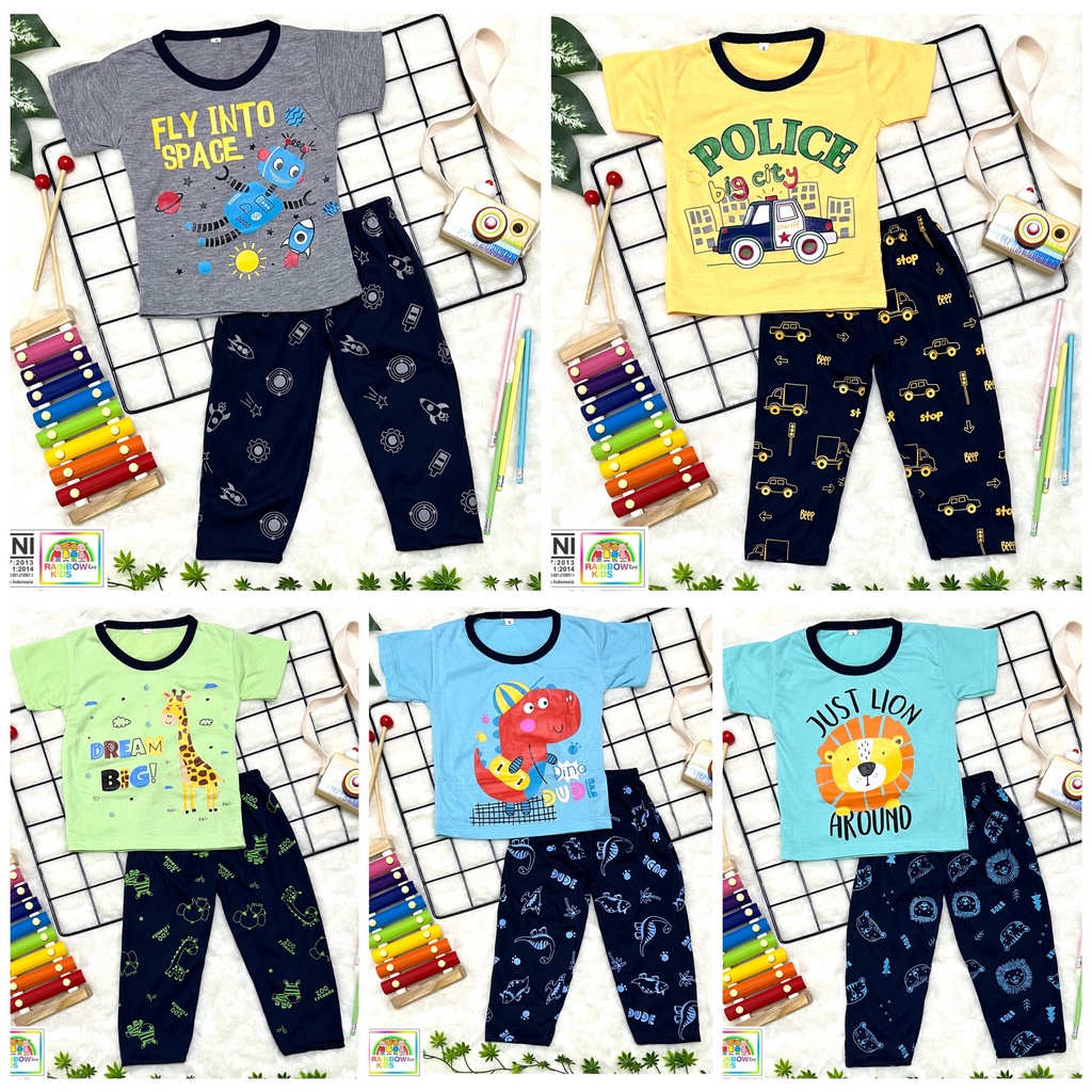 Jual RAINBOW SETELAN / SET BAJU ANAK COWOK / UNISEX CELANA PANJANG CP 1-8 TAHUN PART 4 | Shopee ...