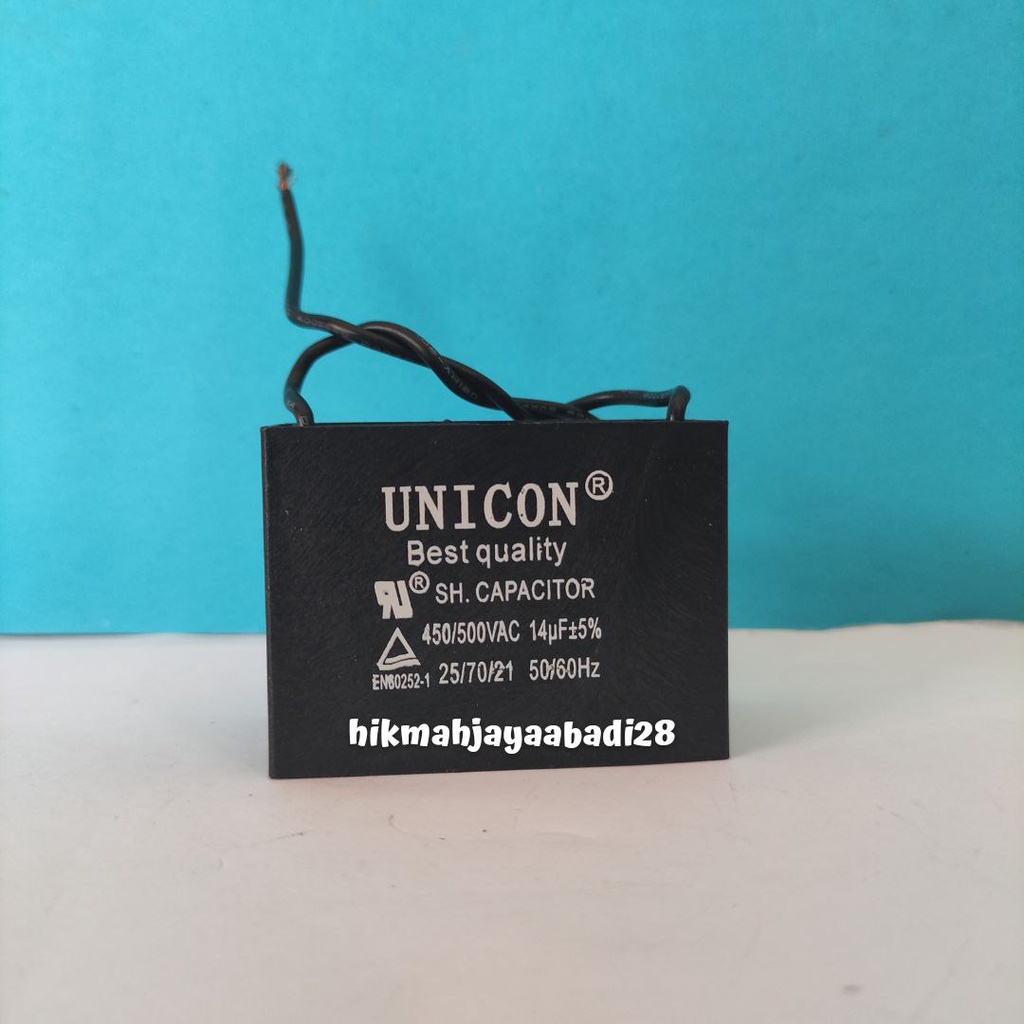 Jual Kapasitor Kotak 14uf 450/500 VAC Kabel UNICON | Shopee Indonesia
