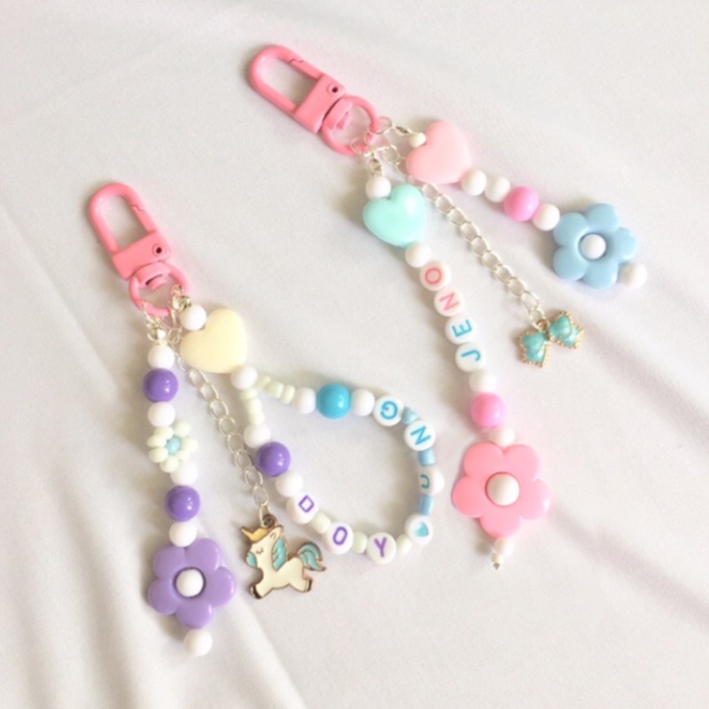 Jual CUSTOM KEYCHAIN STRAP BEADS | custom keychain custom phone strap ...