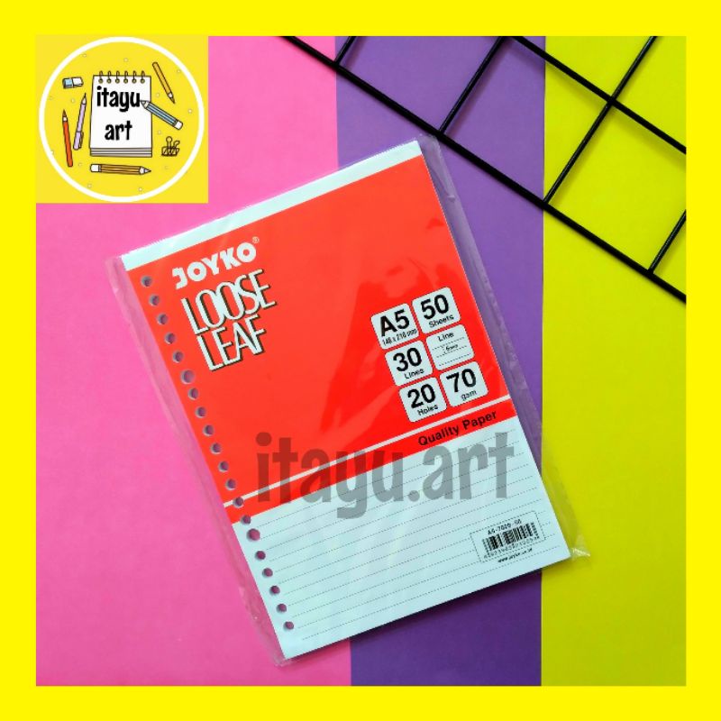 Jual Joyko LOOSE LEAF A5 LINE Isi Kertas File Binder GARIS 50 lembar | Shopee Indonesia