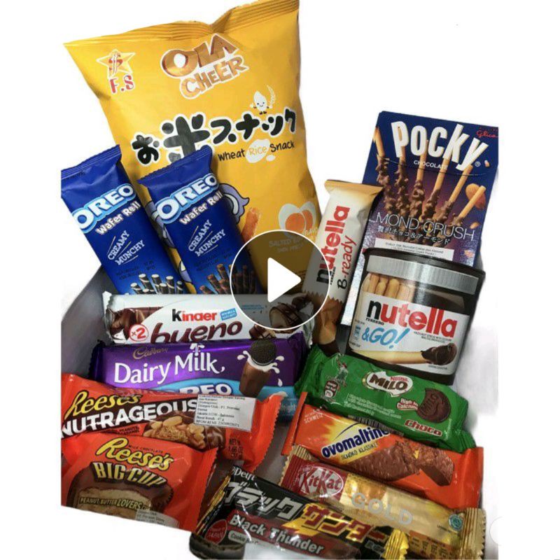 Jual custom hampers snack import Jepang Amerika korea Singapore cemilan ...