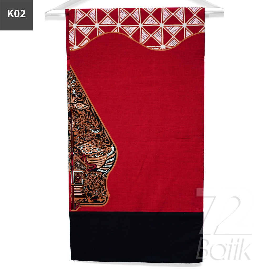 Jual KAIN BATIK PREMIUM Bahan Katun Motif Wayang Catur Warna Merah ...