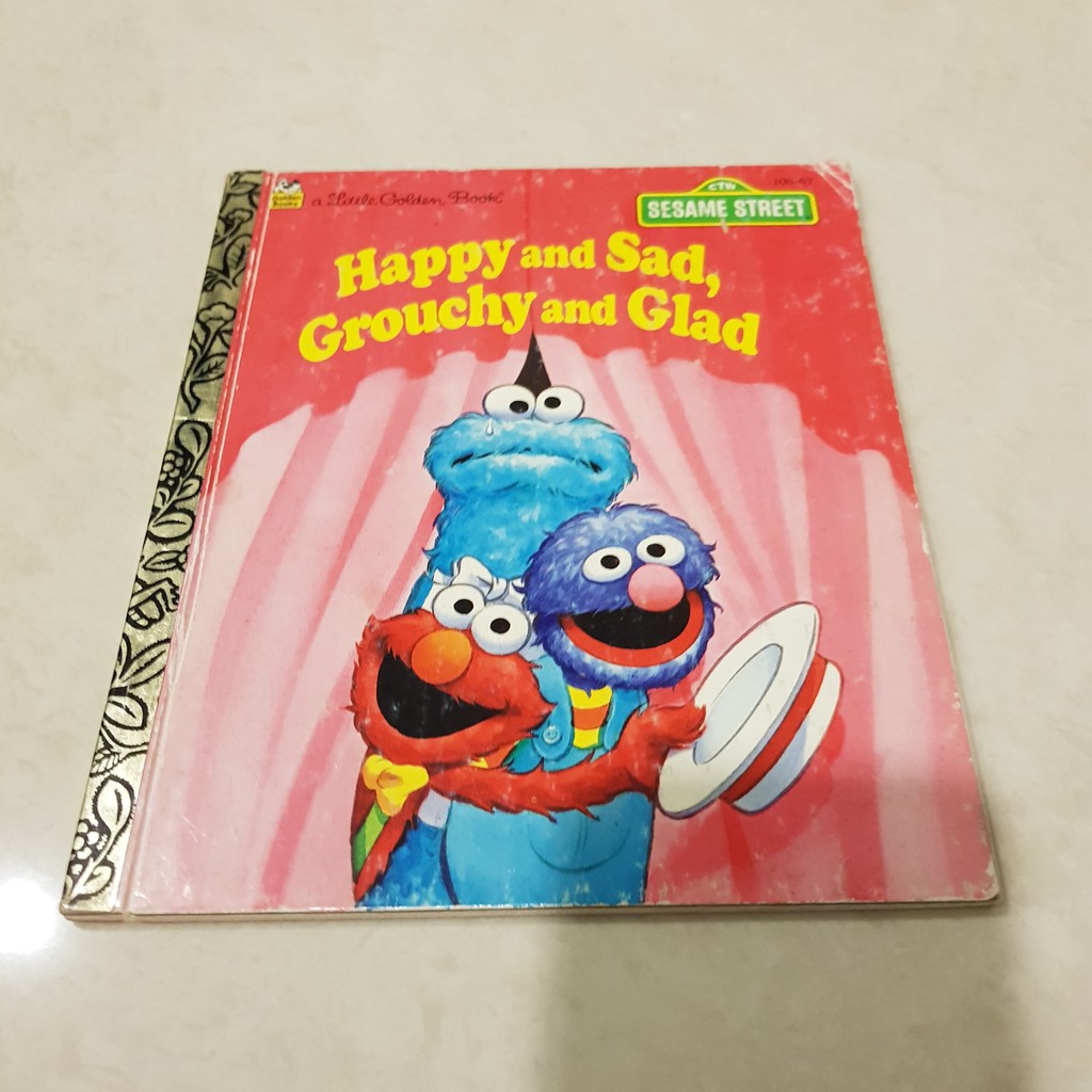 Jual Preloved children book - Sesame Street Happy & Sad Grouchy & Glad ...
