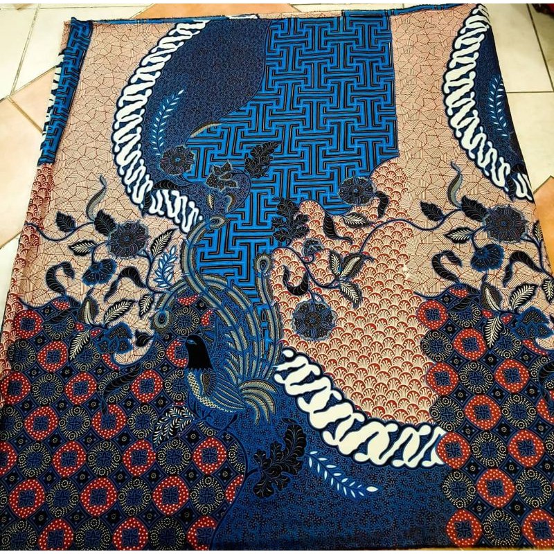 Jual Kain Batik Laweyan Solo motif kawung kebang tembok biru ...