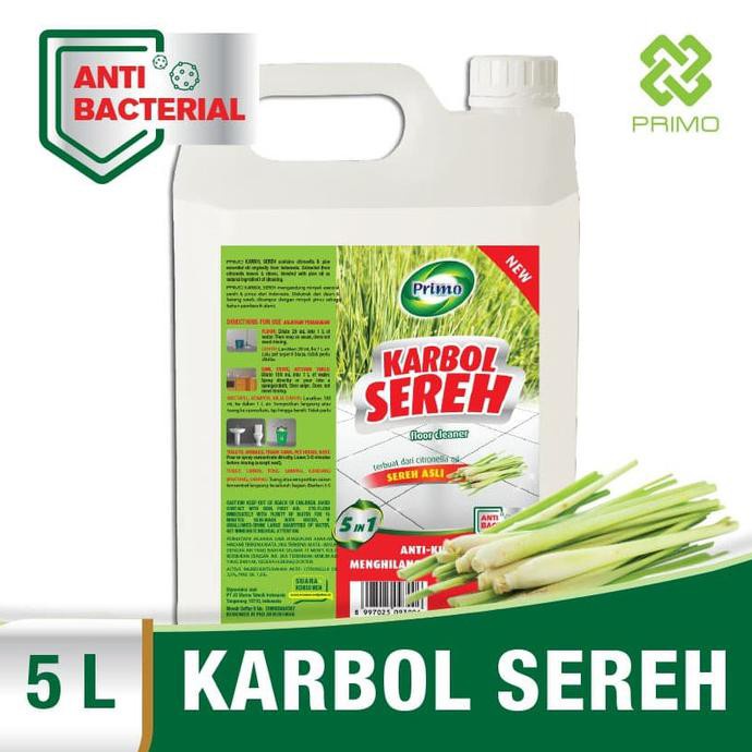 Jual PRIMO KARBOL SEREH PUTIH JERIGEN 5 LITER | Shopee Indonesia