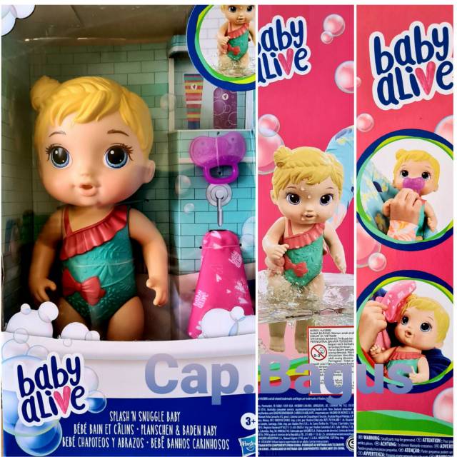 Jual Baby alive splash and snugle babyalive splash swim wet ori hasbro ...