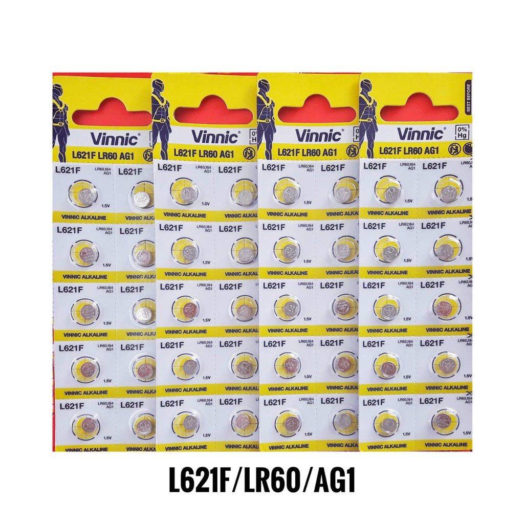 Jual BATERAI VINNIC L621F LR60 AG1 ORIGINAL - HARGA PER LEMBAR VINNIC ...