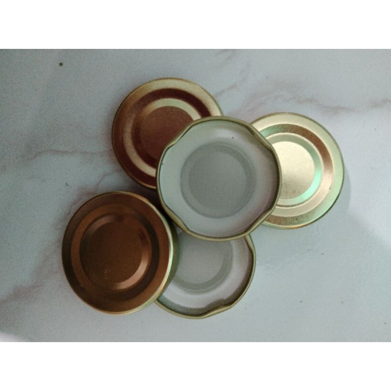 Jual tutup jar ukuran 5 cm buat jar 75ml sama 120 ml(isi paket 50pcs ...