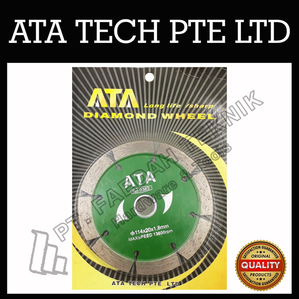 Jual ATA Long Life / Sharp Diamond Wheel ( Mata Potong Keramik ) Dry ...
