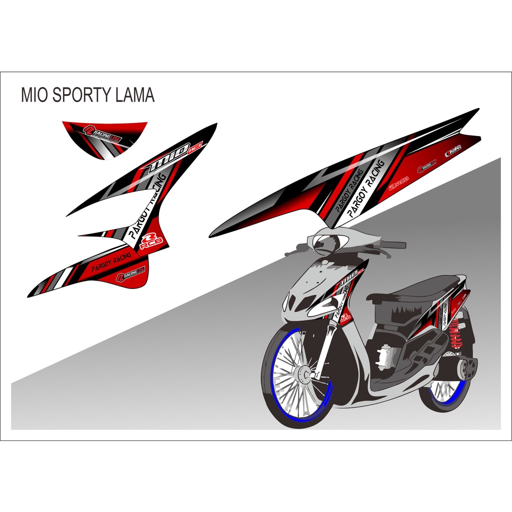Jual STICKER STRIPING mio sporty part 1 VARIASI RACING SANGAT COCOK ...
