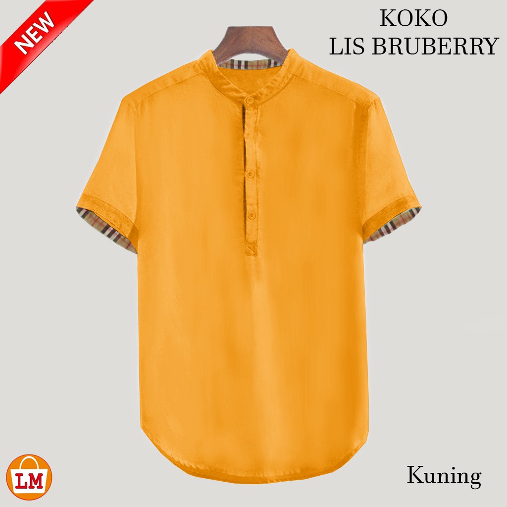 Jual LM 11534 Baju Koko LIS JUMBO Baju Pria Muslim M L XL XXL TERBARU ...
