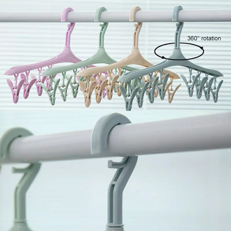 Jual Hanger baju 8 klip rotating 360/Hanger kaus kaki syal celdam baju ...