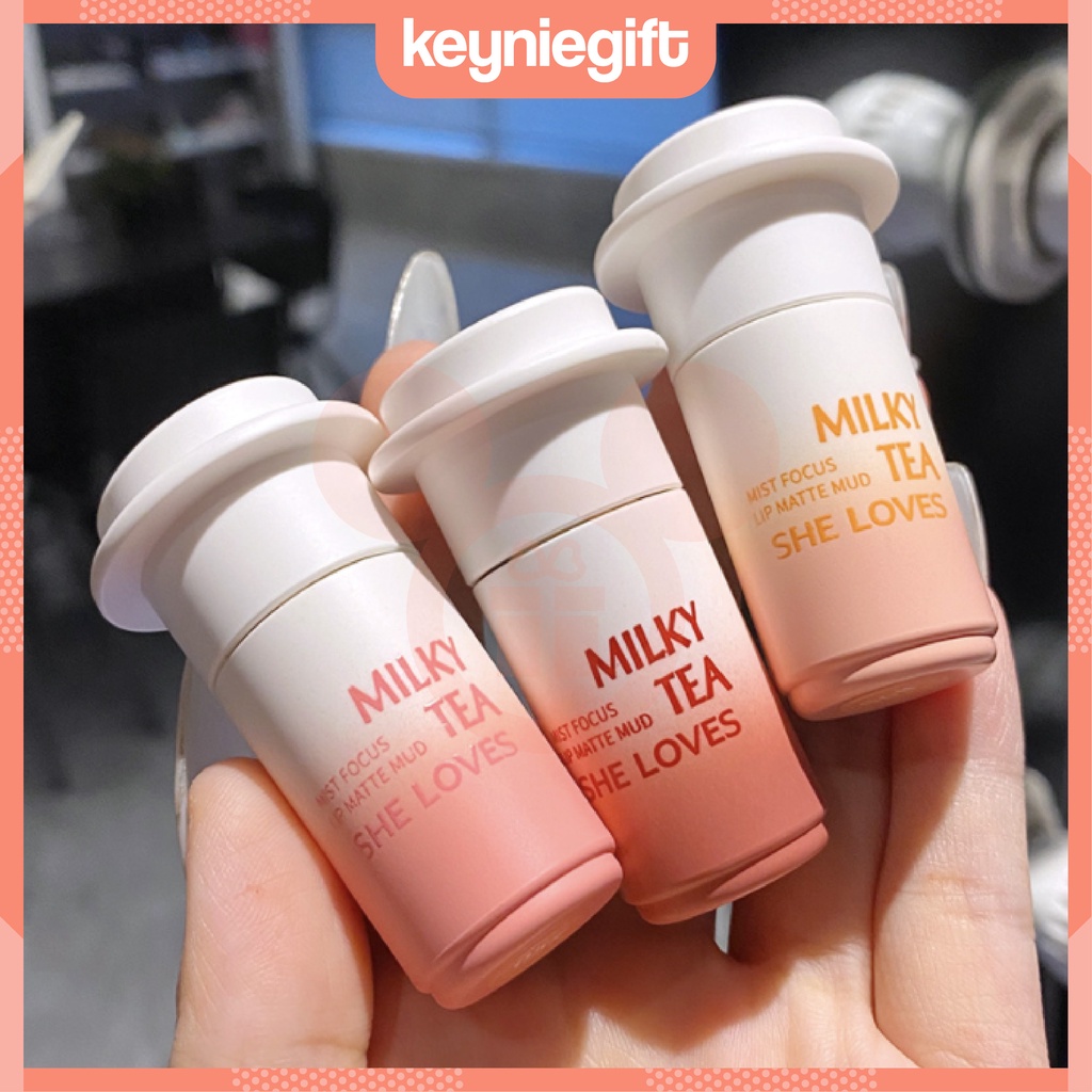 Jual She Loves Milk Tea Lipstick Mist Focus Lip Matte Sheloves Blush ...