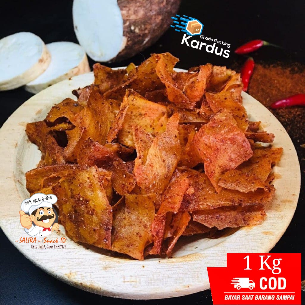 Jual [1Kg] Kripik Setan / Kripset / Keripik Singkong - Salira Snack ...