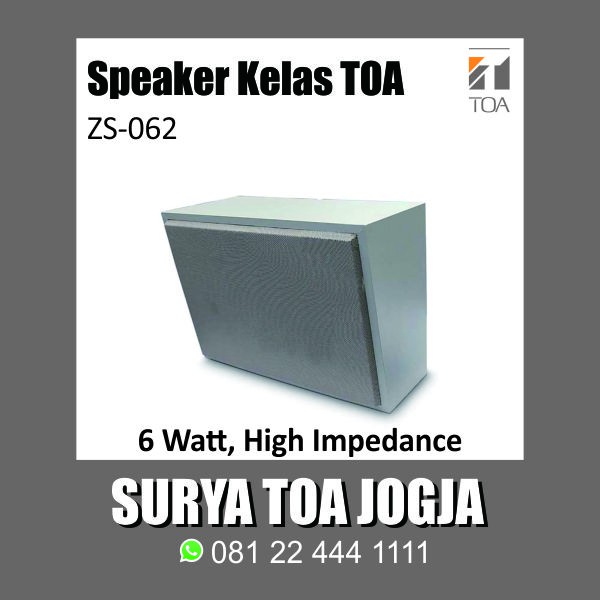 Jual Box Speaker TOA ZS-062 ZS062 ZS 062 Kelas Murah 6 Watt Kayu Abu-Abu High Impedance Kotak ...