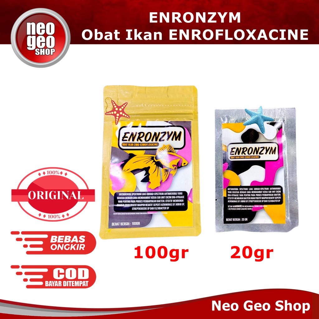 Jual ENRONZYM enrofloxacine enrofloksasin obat ikan enro | Shopee Indonesia