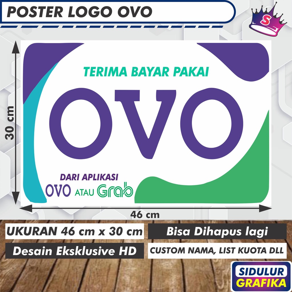Jual Cetak poster A3 informasi logo OVO | Shopee Indonesia