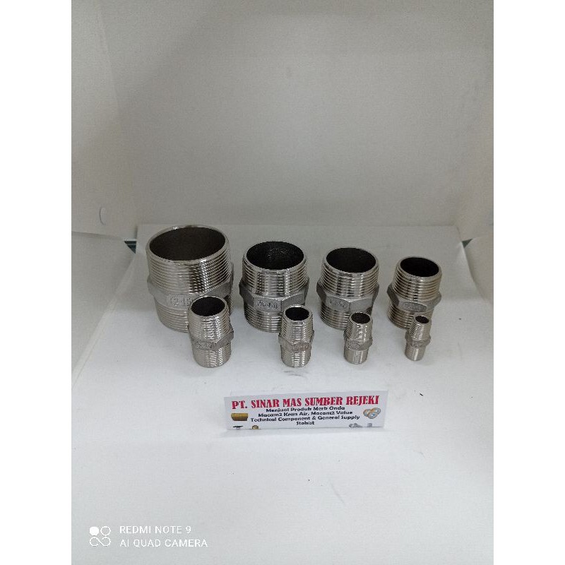 Jual DOUBLE NEPEL STAINLESS SS304 3/4 INCH | Shopee Indonesia