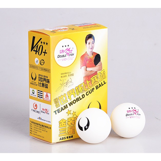 Jual Double Fish Gold V40+ 3star Balls - Bola Pingpong Tenis meja | Shopee Indonesia