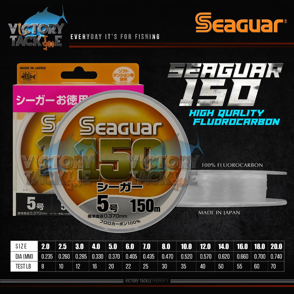 Jual SENAR PANCING BENANG LEADER SEAGUAR 150 KUREHA FLUOROCARBON 150 METER MADE IN JAPAN ...