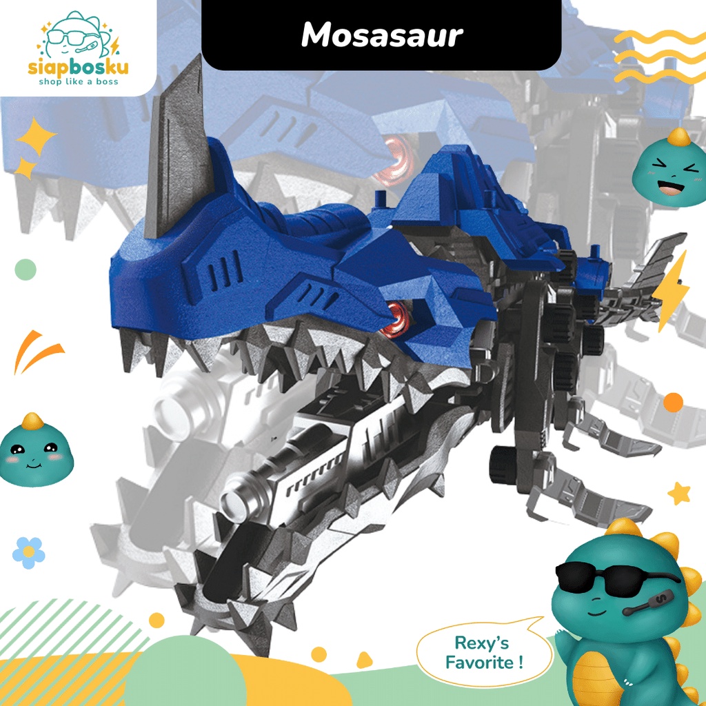 Jual MAINAN COMBAT ROBOT DINOSAURUS BESAR DIY ACTION FIGURE - MOSASAUR ...