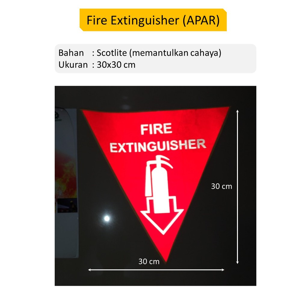 Jual Stiker Tanda APAR Alat Pemadam Api Fire Extinguisher K3 Sign ...