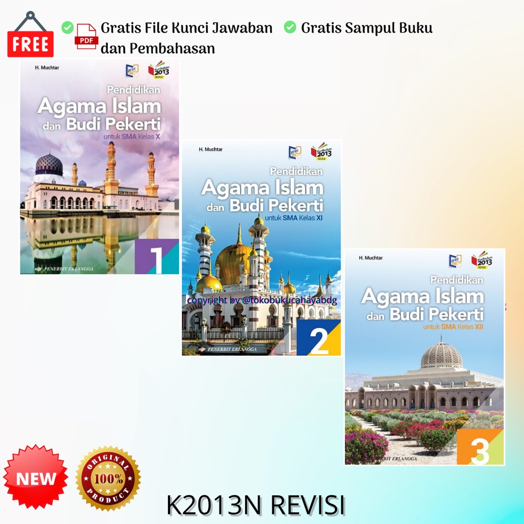 Jual Buku Pend. Agama Islam & Budi Pekerti (WAJIB) SMA Kelas 10 11 12 H. MUCHTAR K13N ERLANGGA ...