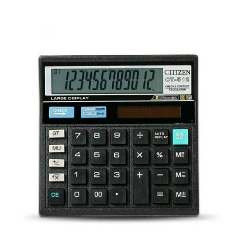 Jual KALKULATOR CITIZEN 12 DIGIT CHECK & CORRECT AWET DAN MURAH ...