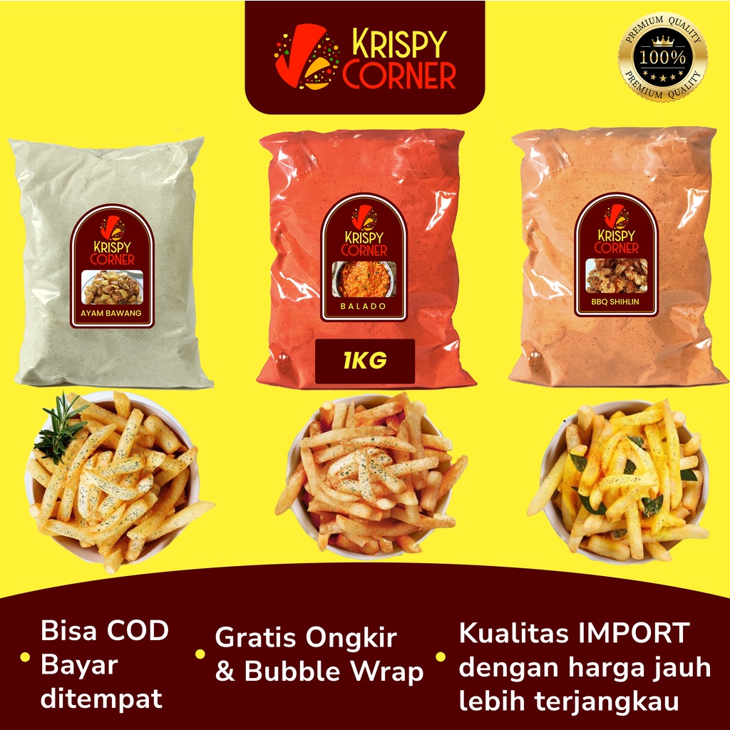 Jual Bumbu Bubuk Tabur Aneka Rasa Kentang Goreng 1kg Keripik Kripik ...