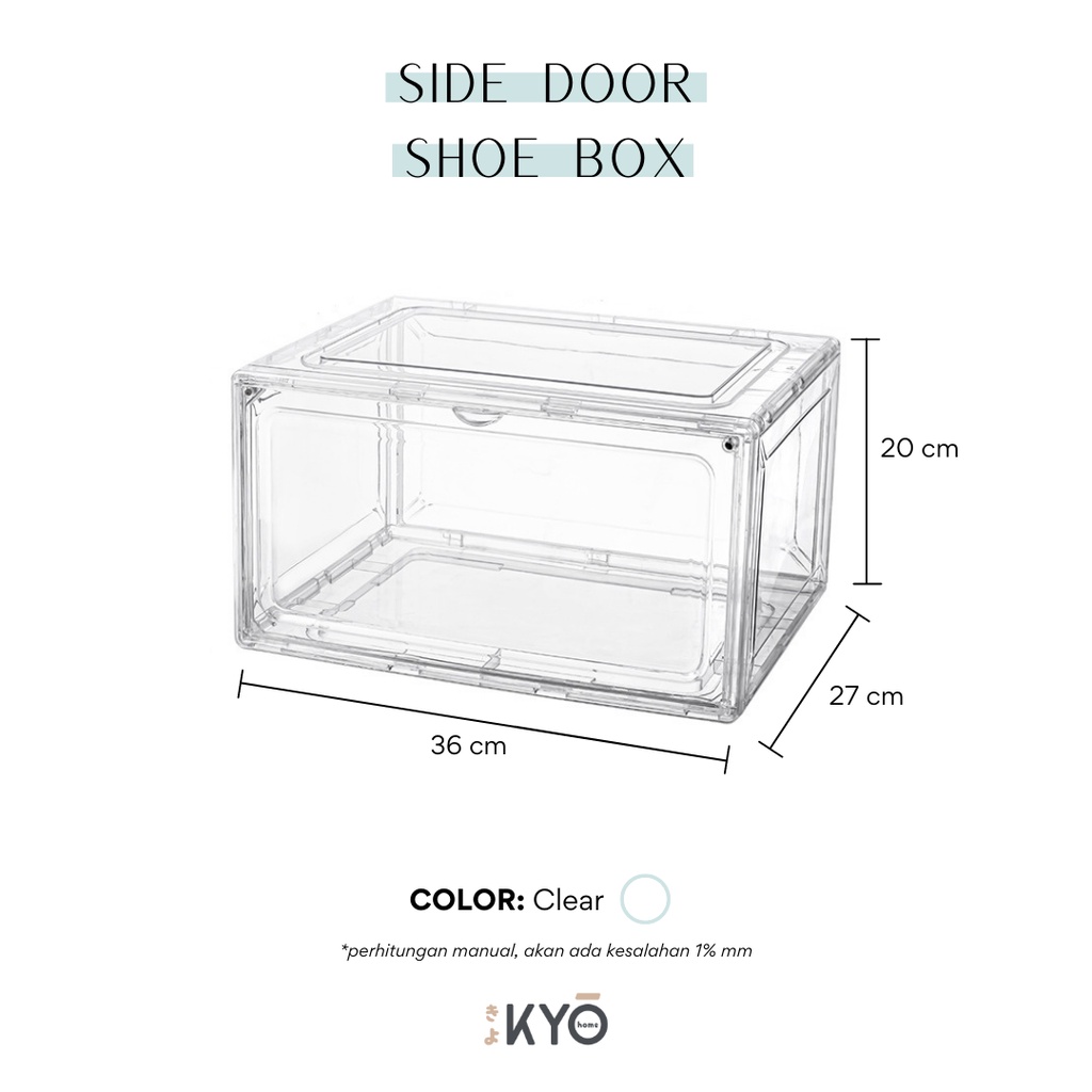Jual KYO shoes box Sneakers box Full Acrylic kotak sepatu Akrilik ...