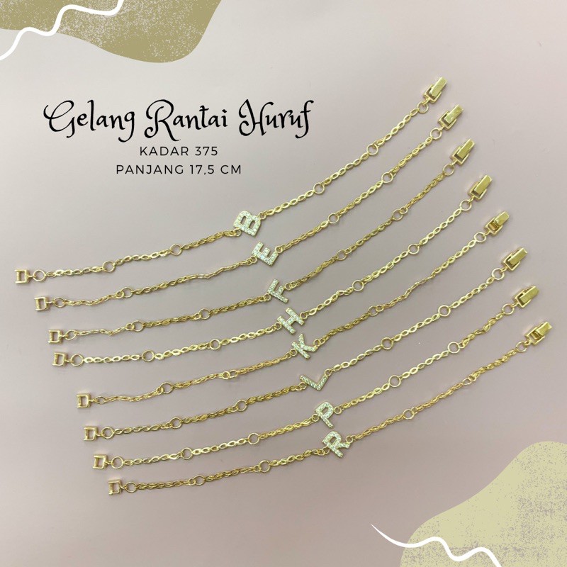 Jual GELANG RANTAI HURUF ABJAD / INSIAL NAMA A-Z MODEL TERBARU | Shopee ...