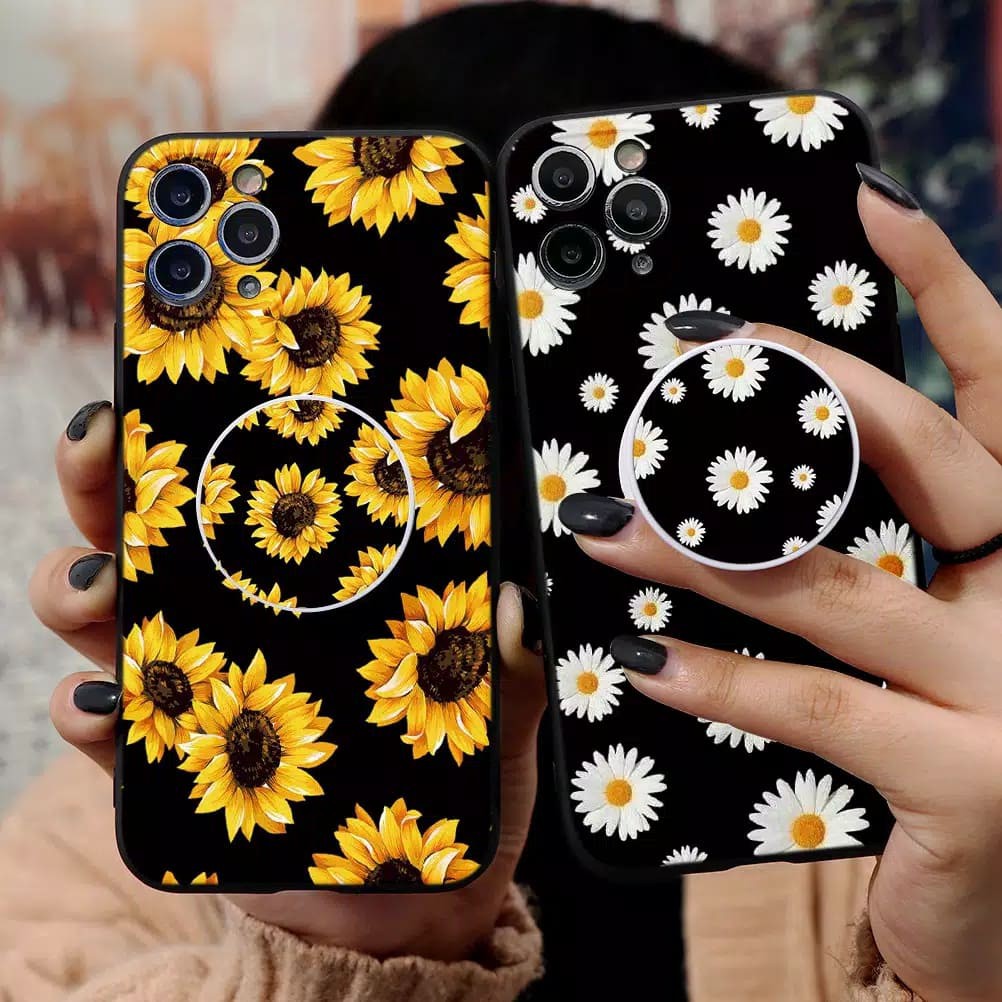 Jual RUBBER CASE + POPSOCKET CUSTOM SUNFLOWER GAMBAR BEBAS REQUEST Case ...